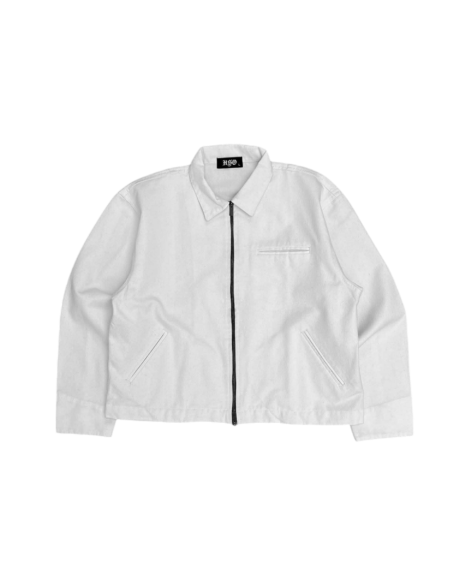 CANVAS TRUCKER JACKET - WHITE – HSO